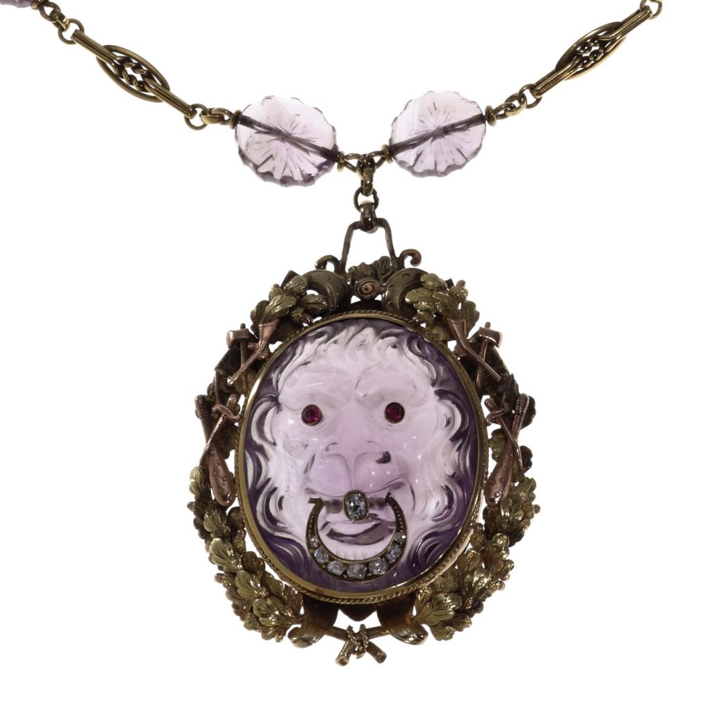 Amethyst Semi-precious Gem Stone - Antique Cameos